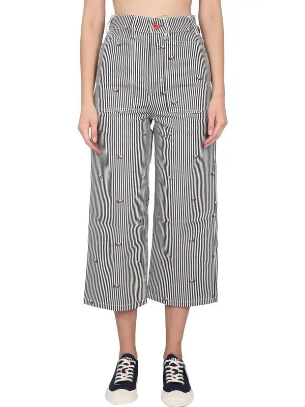 Kenzo Cropped Fit Jeans - Blue