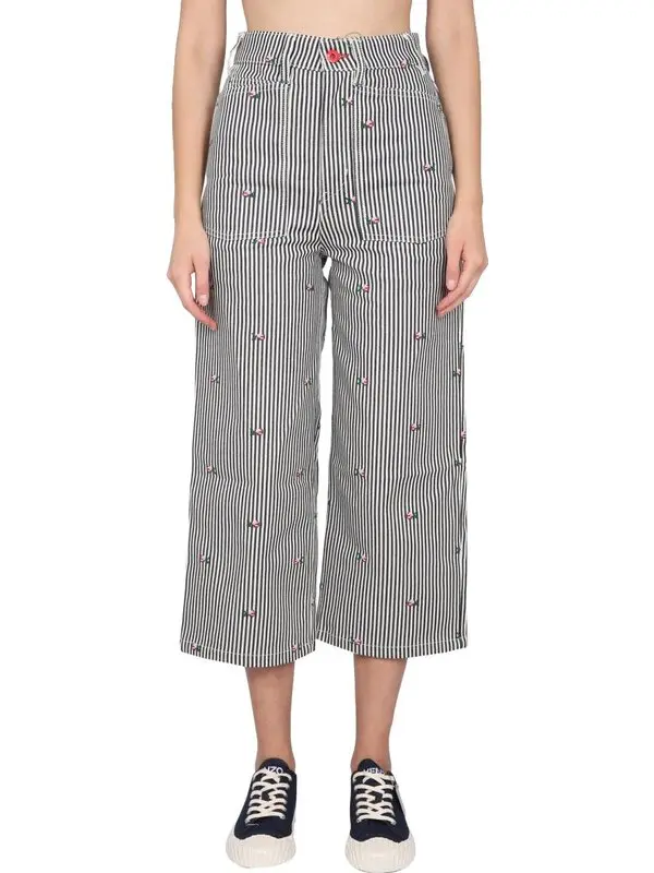 Kenzo Cropped Fit Jeans - Blue