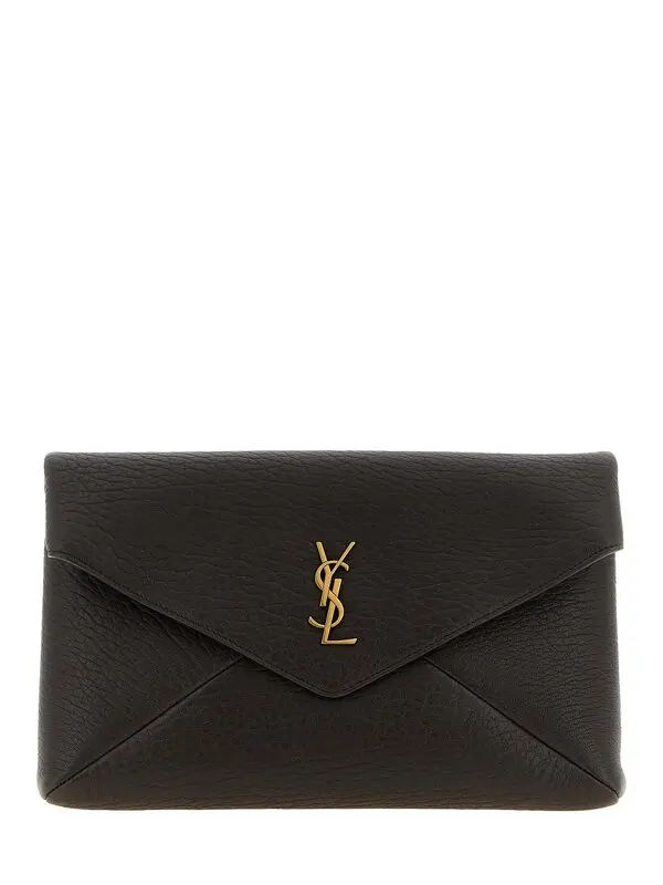 Saint Laurent Envelope' Large Clutch Bag - Brown