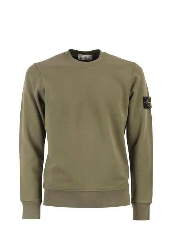 Stone Island Regular Fit Crew Neck Sweatshirt With Raglan Sleeves - Multicolor