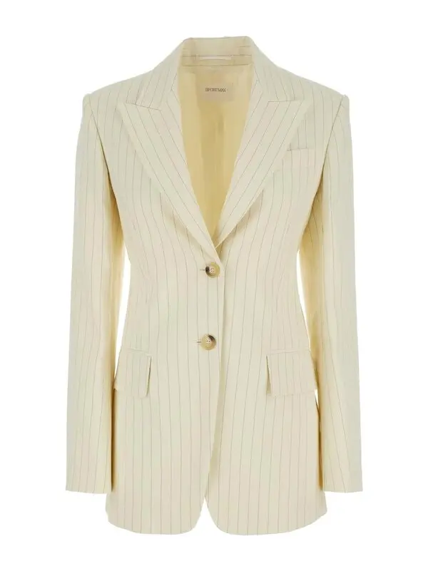 Sportmax Aversa Single-breasted Striped Blazer - Multicolor