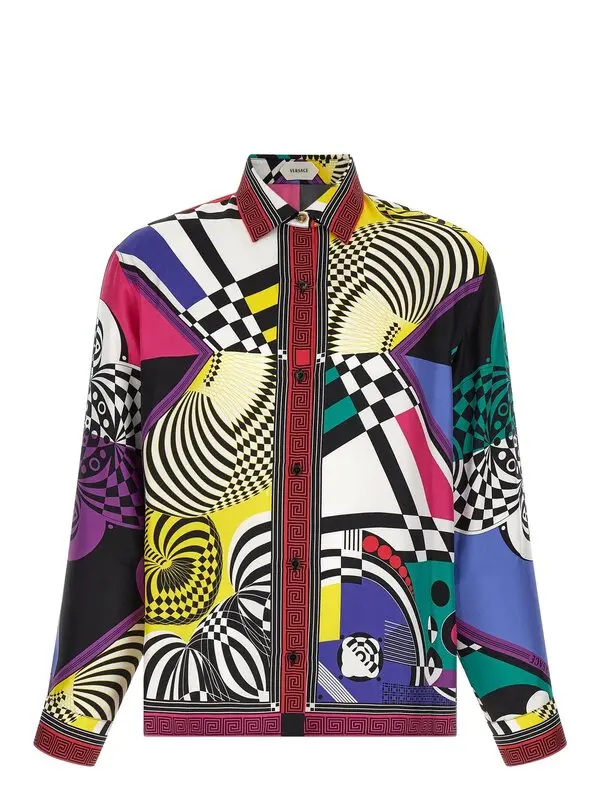 Versace Teatro Print Silk Shirt - Multicolor