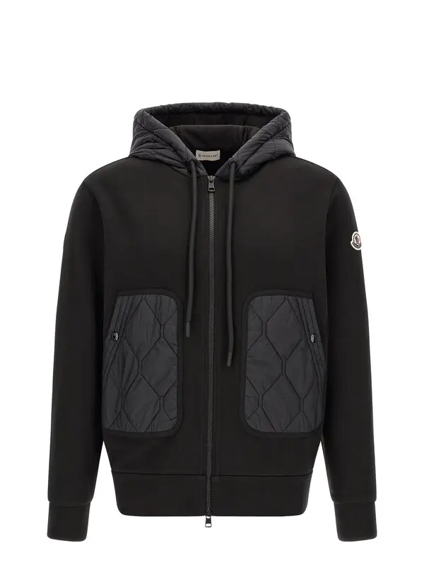 Moncler Hybrid Hoodie - Black