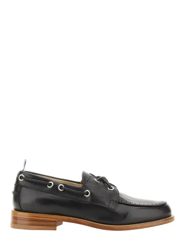 Thom Browne Leather Moccasins - Black