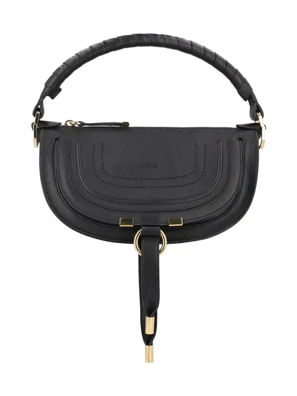 Chloé Leather Mini Marcie Bag - Black