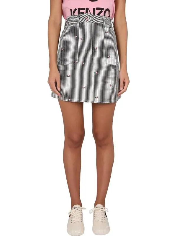 Kenzo Printed Miniskirt - Blue