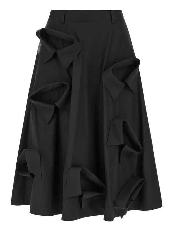 Moschino Skirt With Collar Appliques - Multicolor