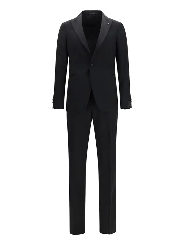 Tagliatore Single-breasted Virgin Wool Suit - Black