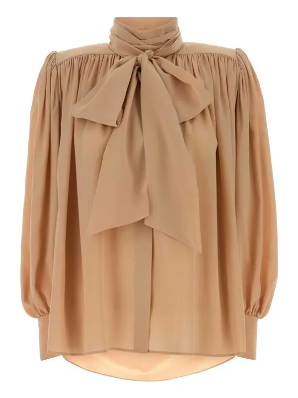 Chloé Silk Powder Crepe Blouse - Pink