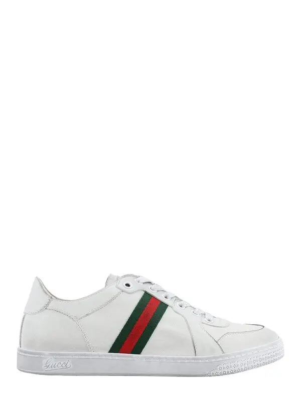 Gucci Stretch Leather Sneakers - White