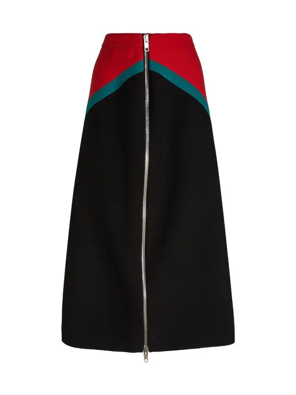 Gucci Color Blocked Skirt - Multicolor