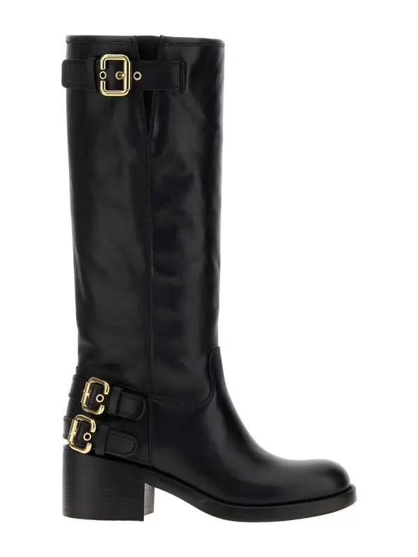 Chloé Leather Dakota Boots - Black