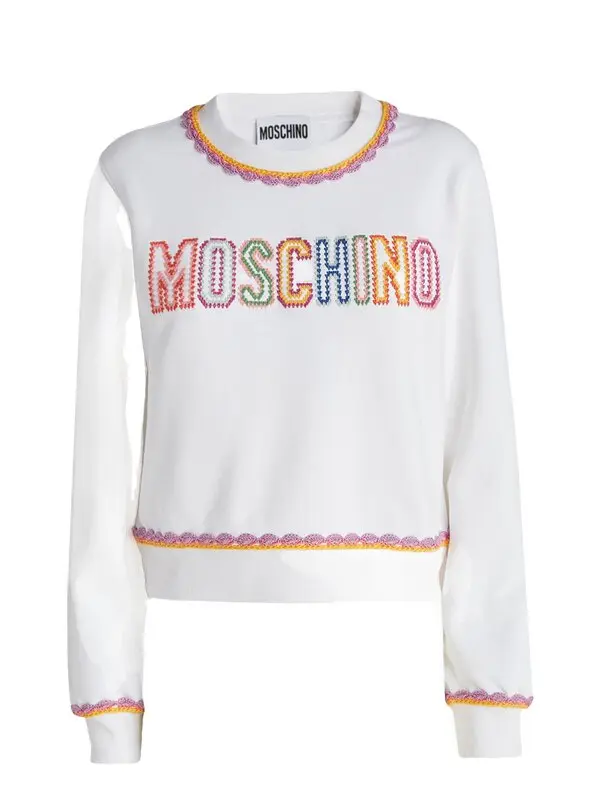 Moschino Embroidered Logo Sweatshirt - Multicolor