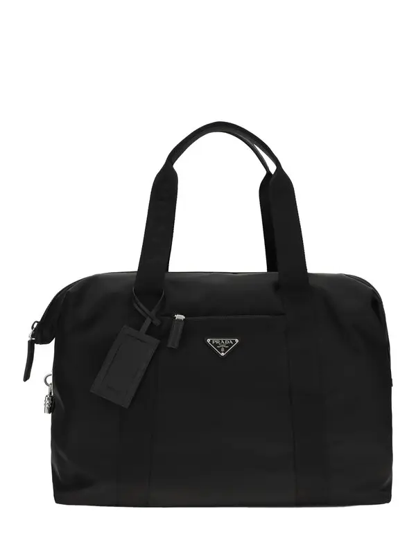 Prada Re-nylon And Saffiano Travel Bag - Black