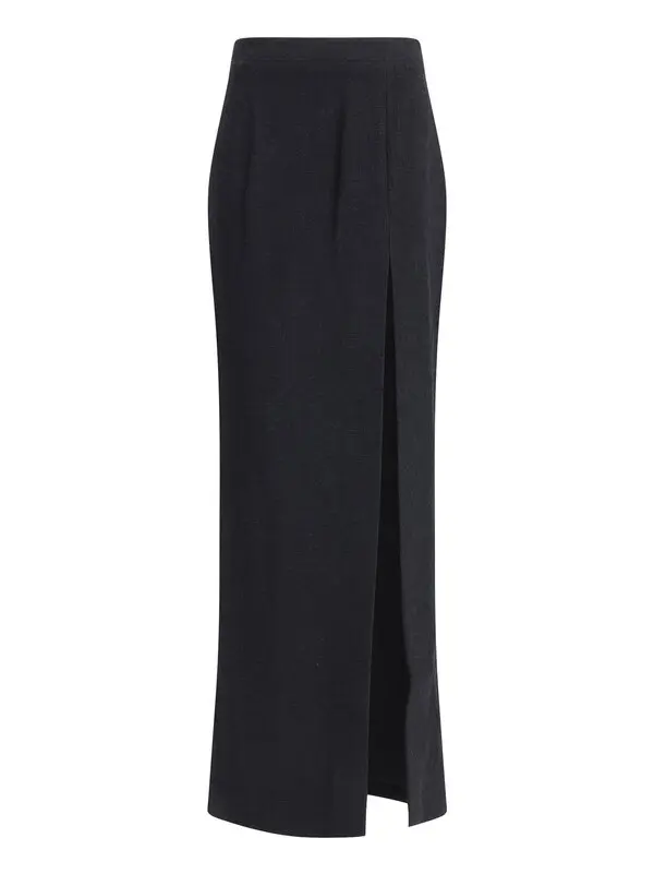 Alessandra Rich Tweed Long Skirt - Black
