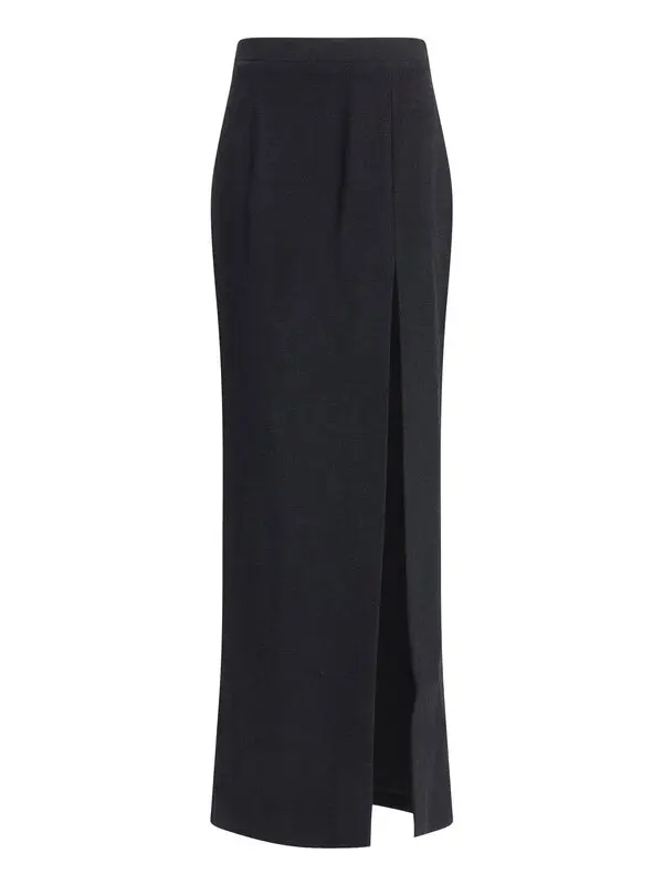 Alessandra Rich Tweed Long Skirt - Black