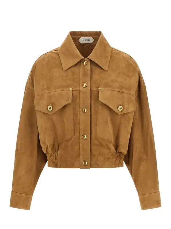 Versace Suede Blouson - Brown