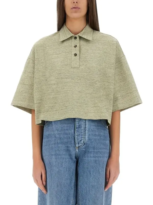 Bottega Veneta Cotton Pique Polo Shirt - Cream