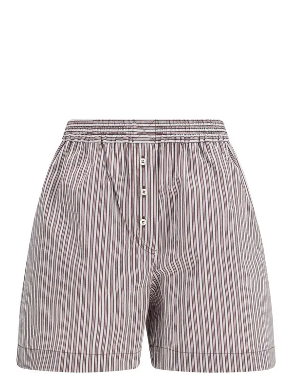 Brunello Cucinelli Striped Silk Shorts - Multicolor