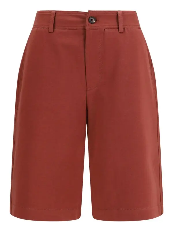 Brunello Cucinelli Cotton Bermuda Shorts - Red