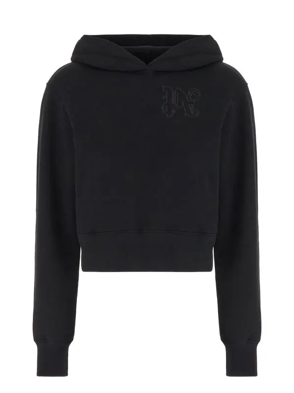 Palm Angels Cropped Hooded Sweatshirt - Multicolor