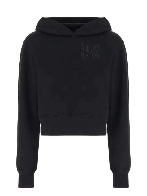 Palm Angels Cropped Hooded Sweatshirt - Multicolor