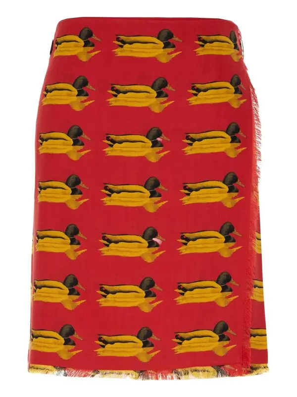 Burberry Printed Skirt - Multicolor