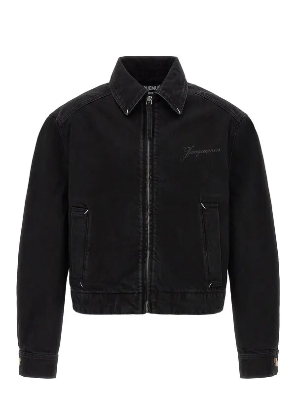 Jacquemus La Veste De-nîmes Canevas Jacket - Black