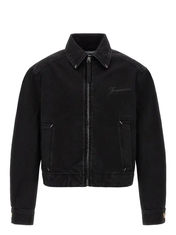 Jacquemus La Veste De-nîmes Canevas Jacket - Black