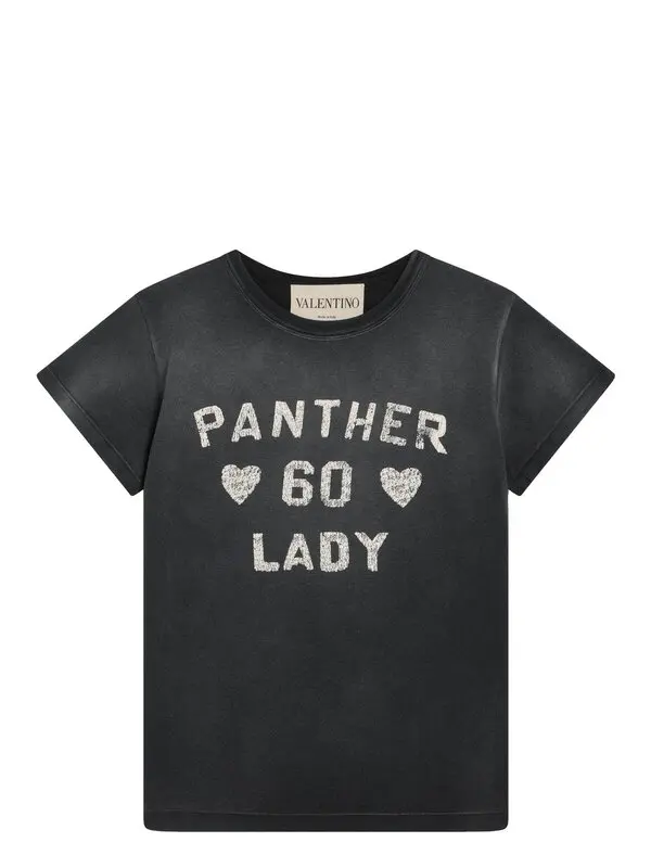 Valentino Garavani Panther Lady T-shirt - Black