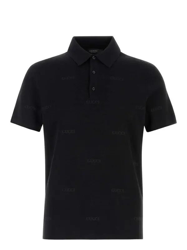 Gucci Embroidered Wool Blend Polo Shirt - Multicolor