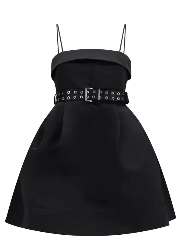 GANNI Satin Dress - Black