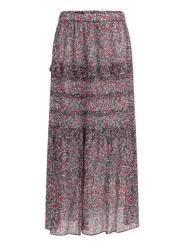 Isabel Marant Étoile Volomia Long Ruffled Skirt - Purple