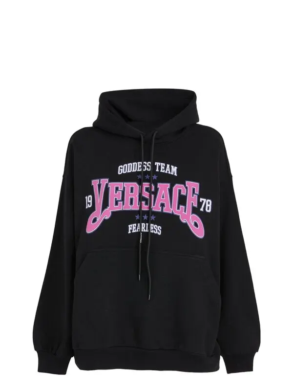 Versace Printed Hooded Sweatshirt - Multicolor