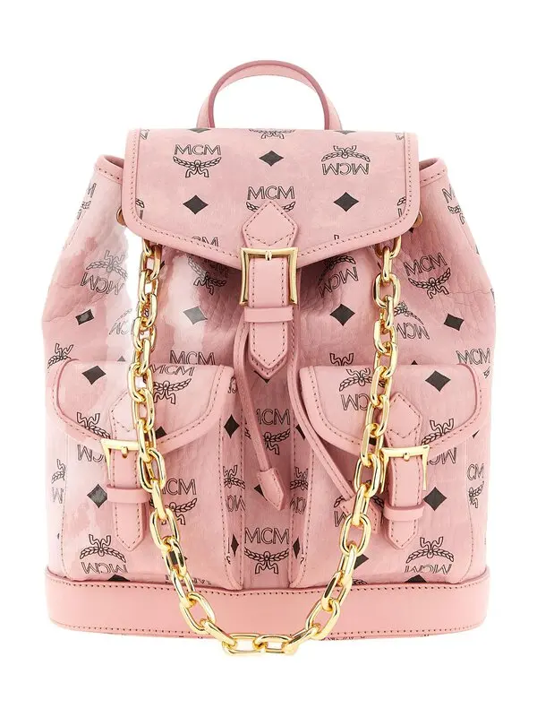 Mcm Aren Mini Backpack - Pink