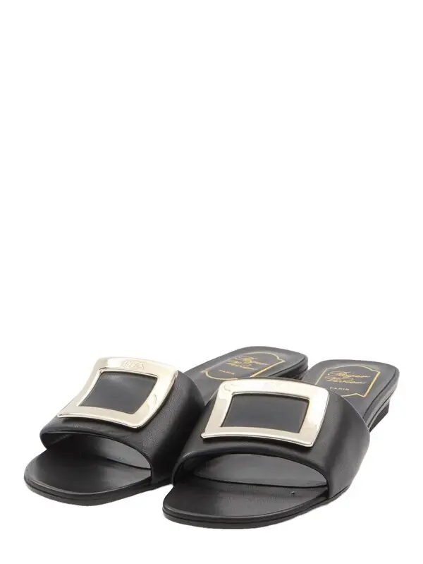 ROGER VIVIER Leather Sandals - Black