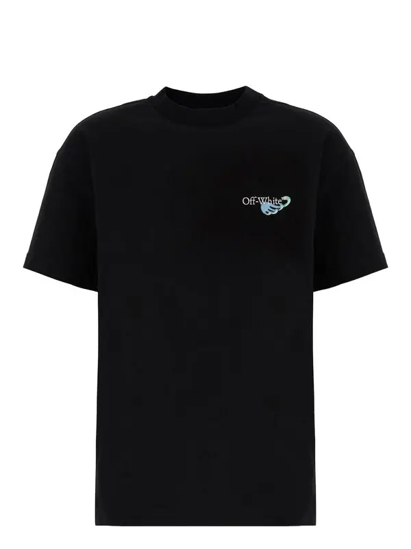 Off-White Graphic Print Cotton T-shirt - Multicolor