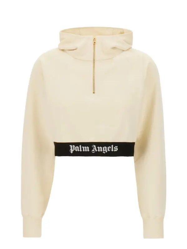 Palm Angels Cropped Zip-up Hoodie - Multicolor