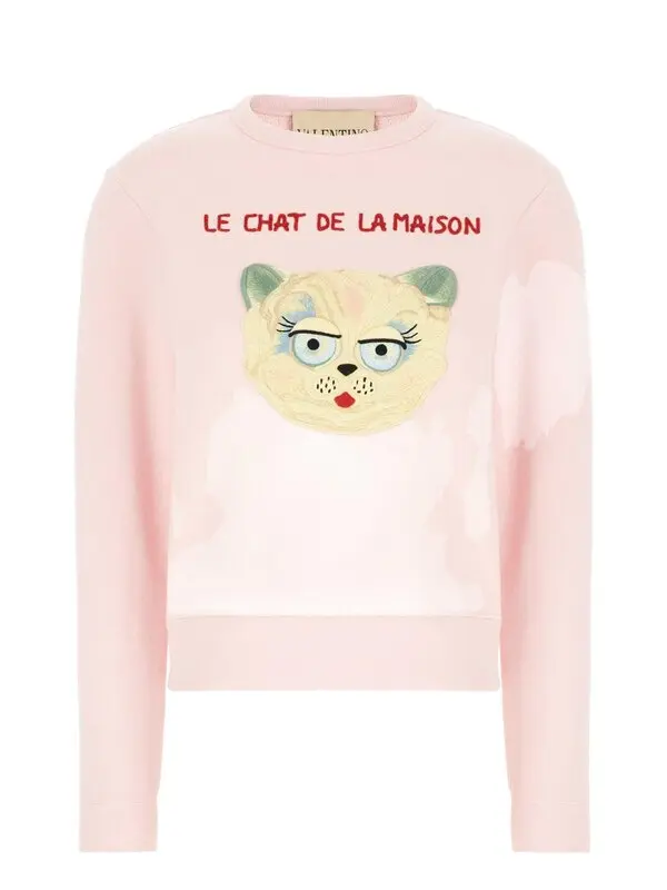 Valentino Garavani Embroidered Cat Sweatshirt - Multicolor