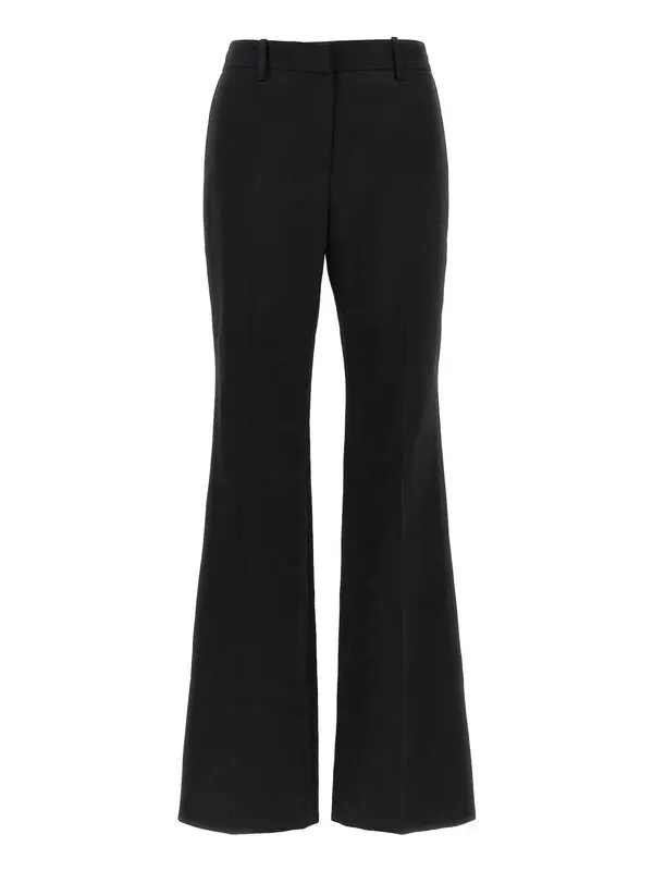 Magda Butrym Straight Leg Cotton And Silk Blend Pants - Black