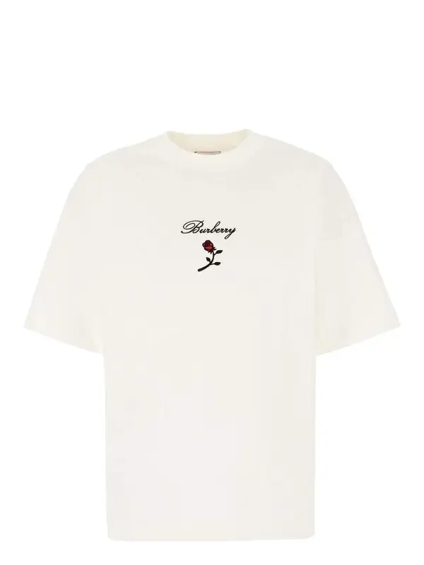 Burberry Embroidered Rose T-shirt - Multicolor