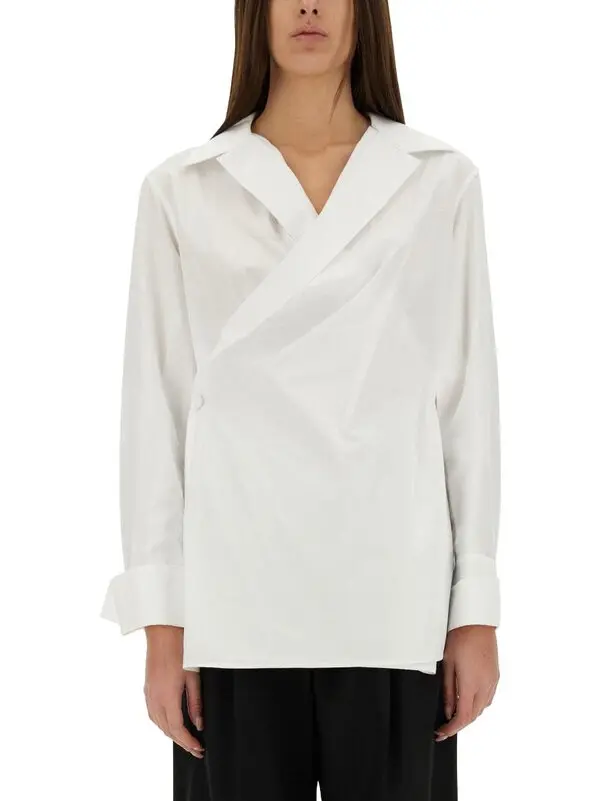 Givenchy Cotton Wrap-around Shirt - White