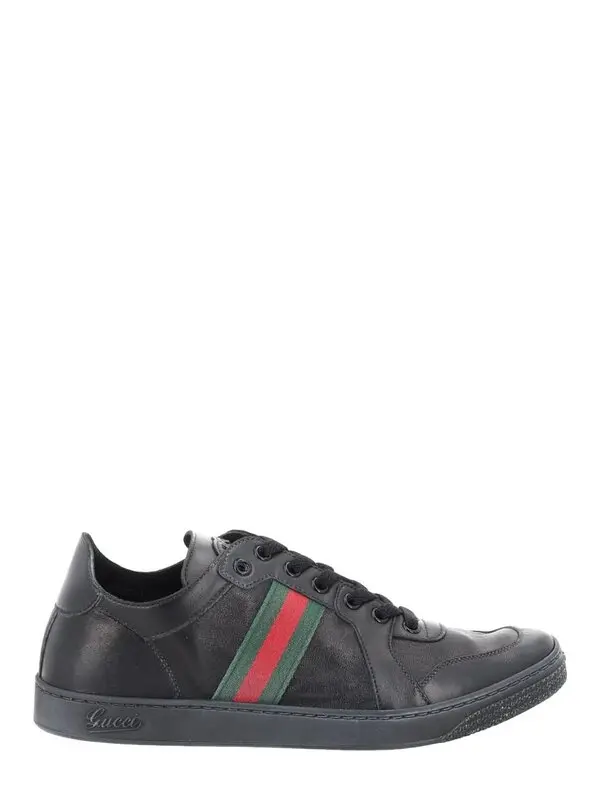 Gucci Stretch Leather Effect Sneaker - Black