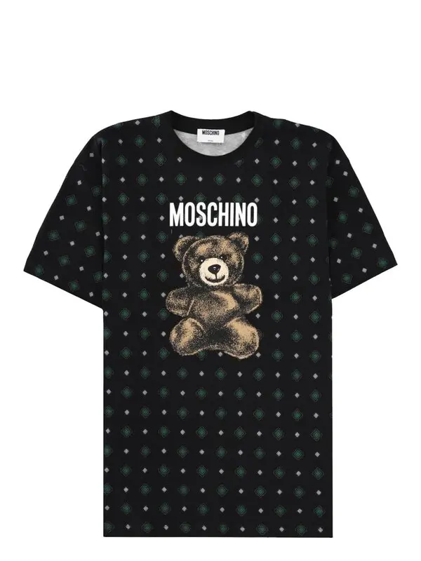 Moschino Graphic Print Cotton T-shirt - Black