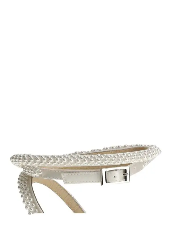 Mach & Mach Double Bow Satin Pumps - White