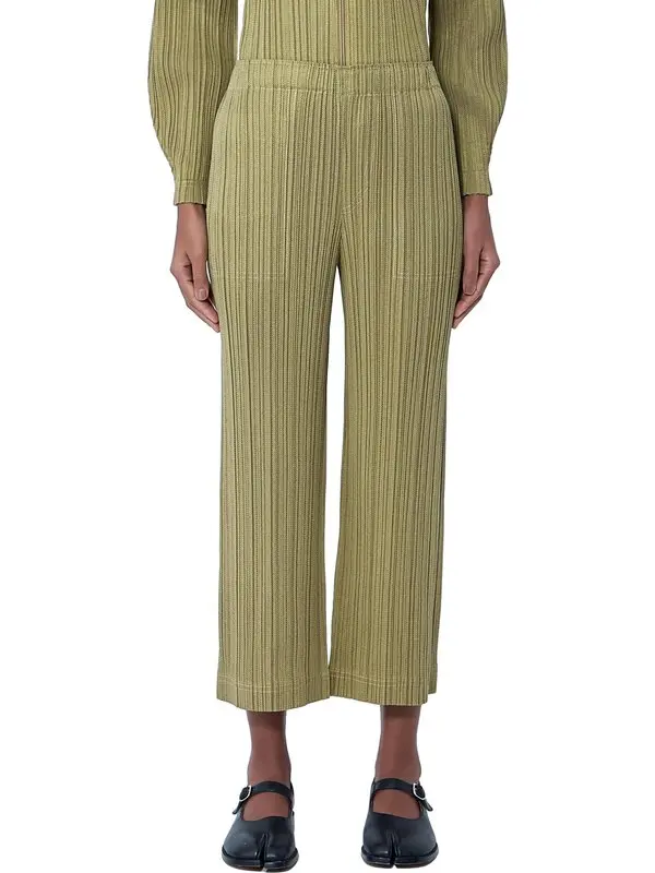 Issey Miyake Ribbed Knit Pants - Yellow