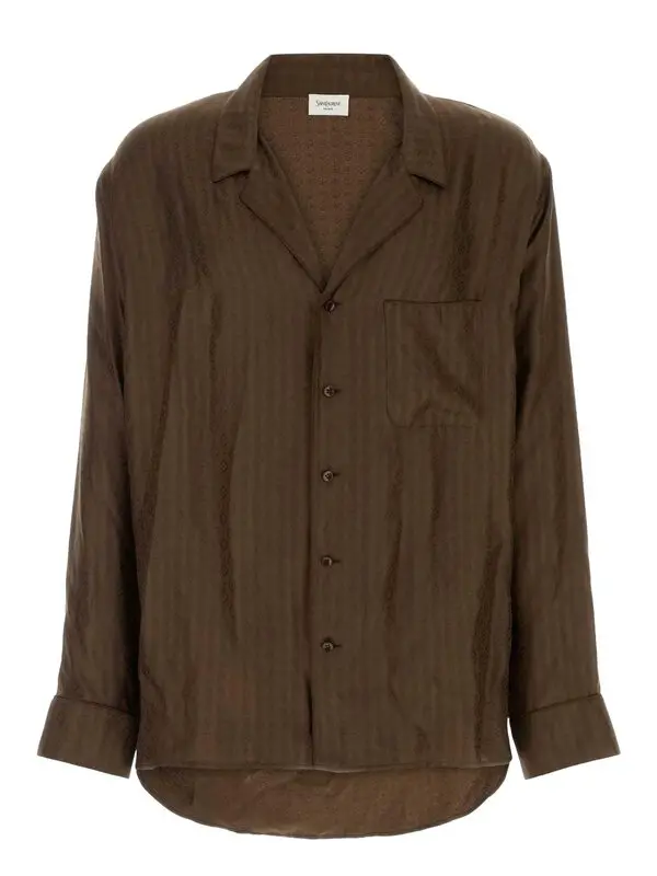 Saint Laurent Silk Shirt - Brown