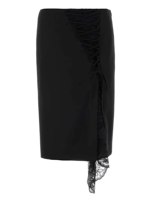 Alexander McQueen Wool Skirt - Black