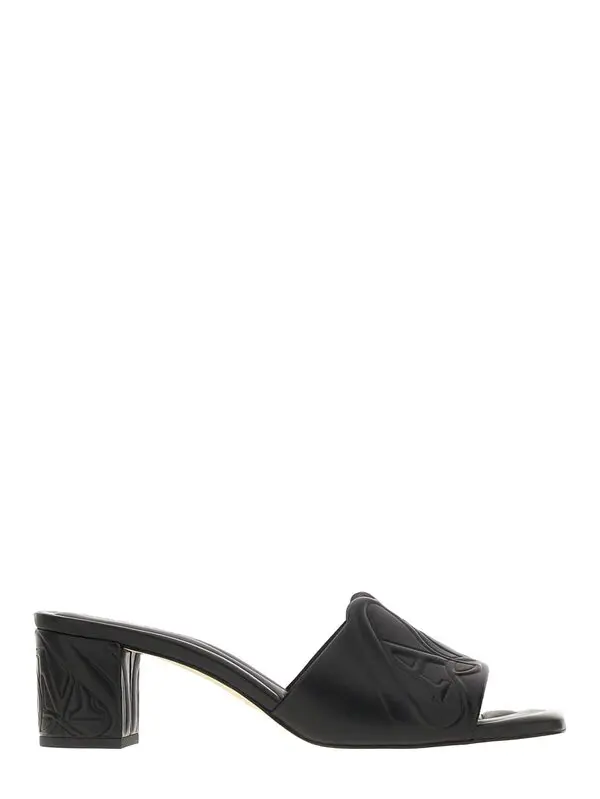 Alexander McQueen Embossed Mule Sandals - Multicolor
