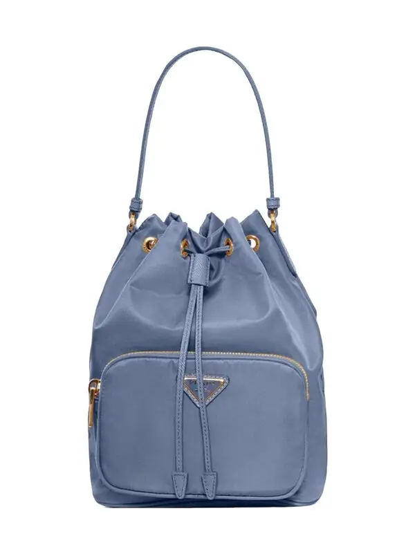 Prada Duet Re-nylon And Saffiano Leather Bucket Bag - Multicolor